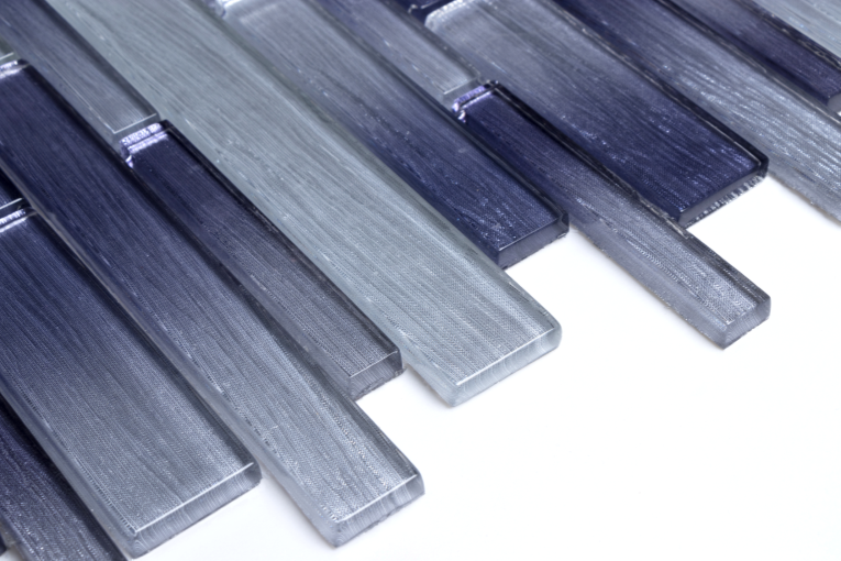 Foil Interlocking Glass Mosaic Tile, Backsplash for Kitchen and Bathro ...